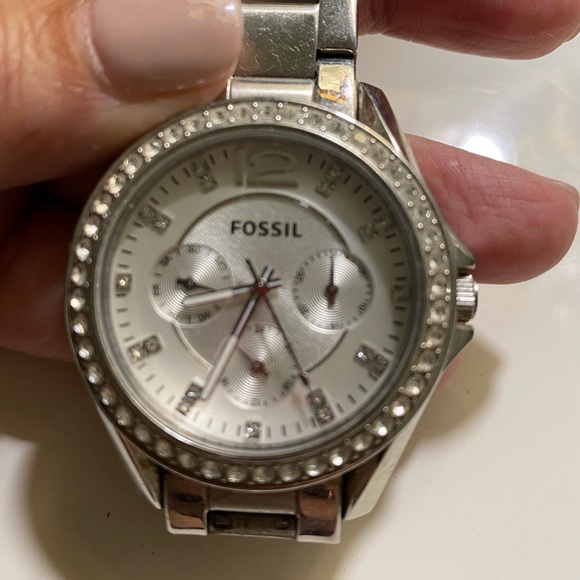 Fossil | Accessories | Fossil Watch Stainless Large Face | Poshmark